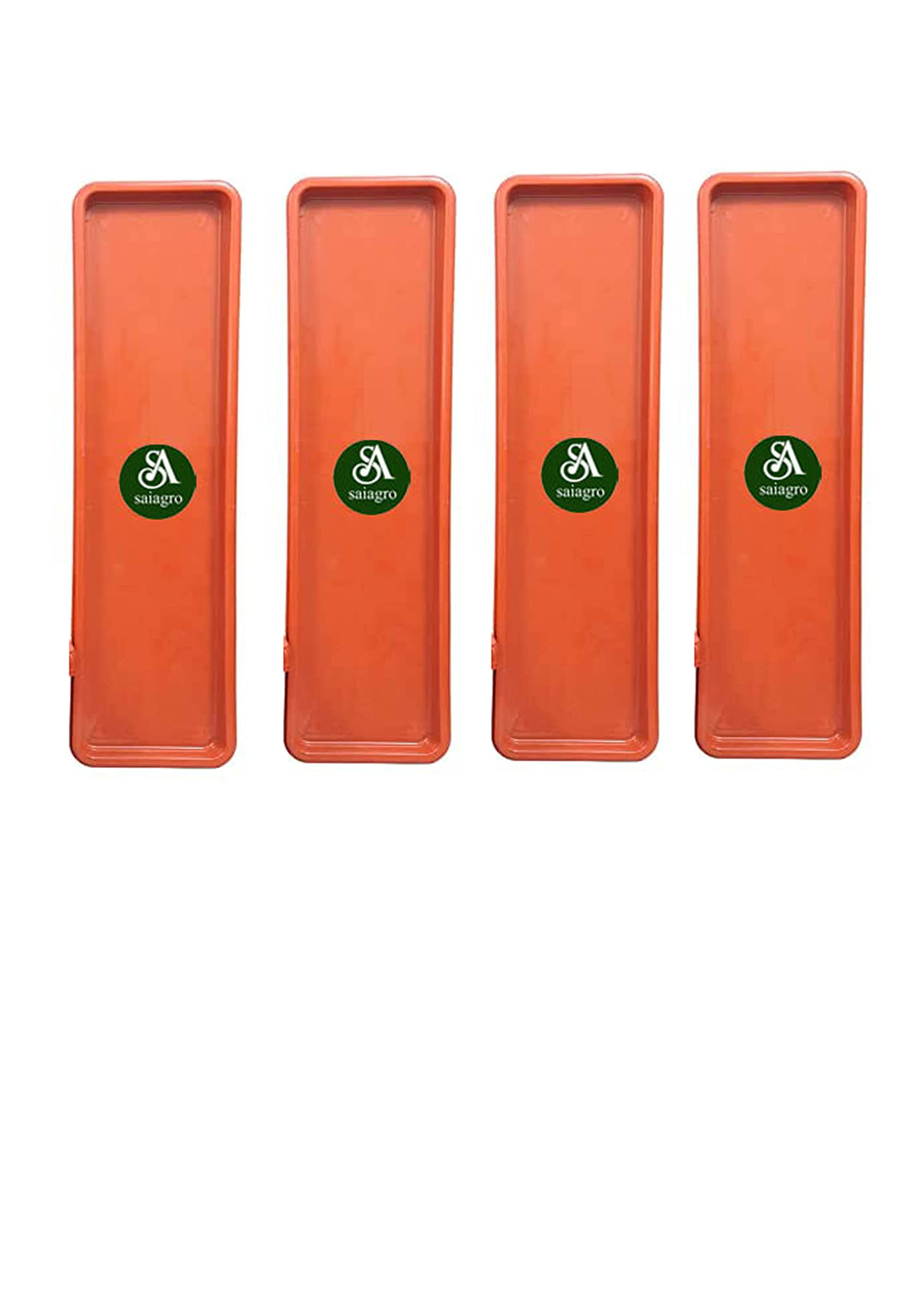 saiagro Rectangular Bottom Tray 2 Feet (24inch) Brown Color Planter Gamla Bottom Plate/Tray ...