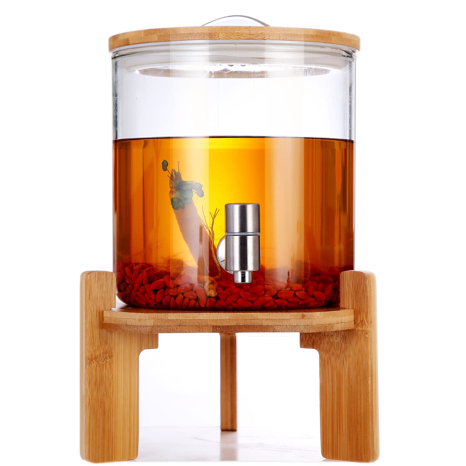 Amazon.com | 1.32 Gallon (5 L) Food Grade Borosilicate Glass Drink ...