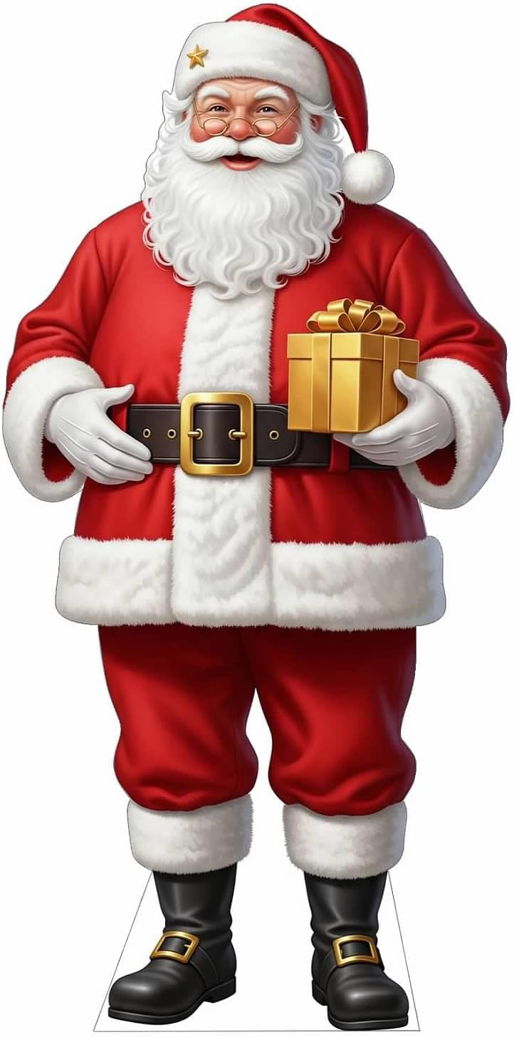 Amazon.com: Santa Claus Cardboard Cutouts – 4mm Corrugated Plastic ...