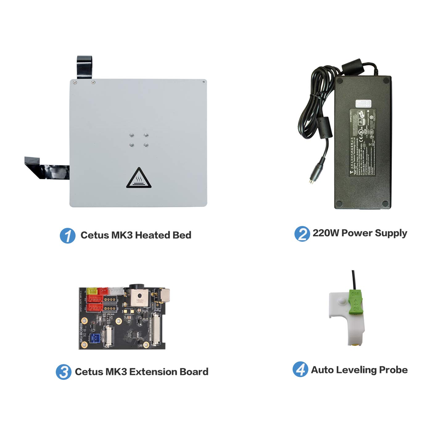 Buy Cetus MK3 Add-on Pack, with Cetus MK3 Heated Bed, Auto Leveling ...