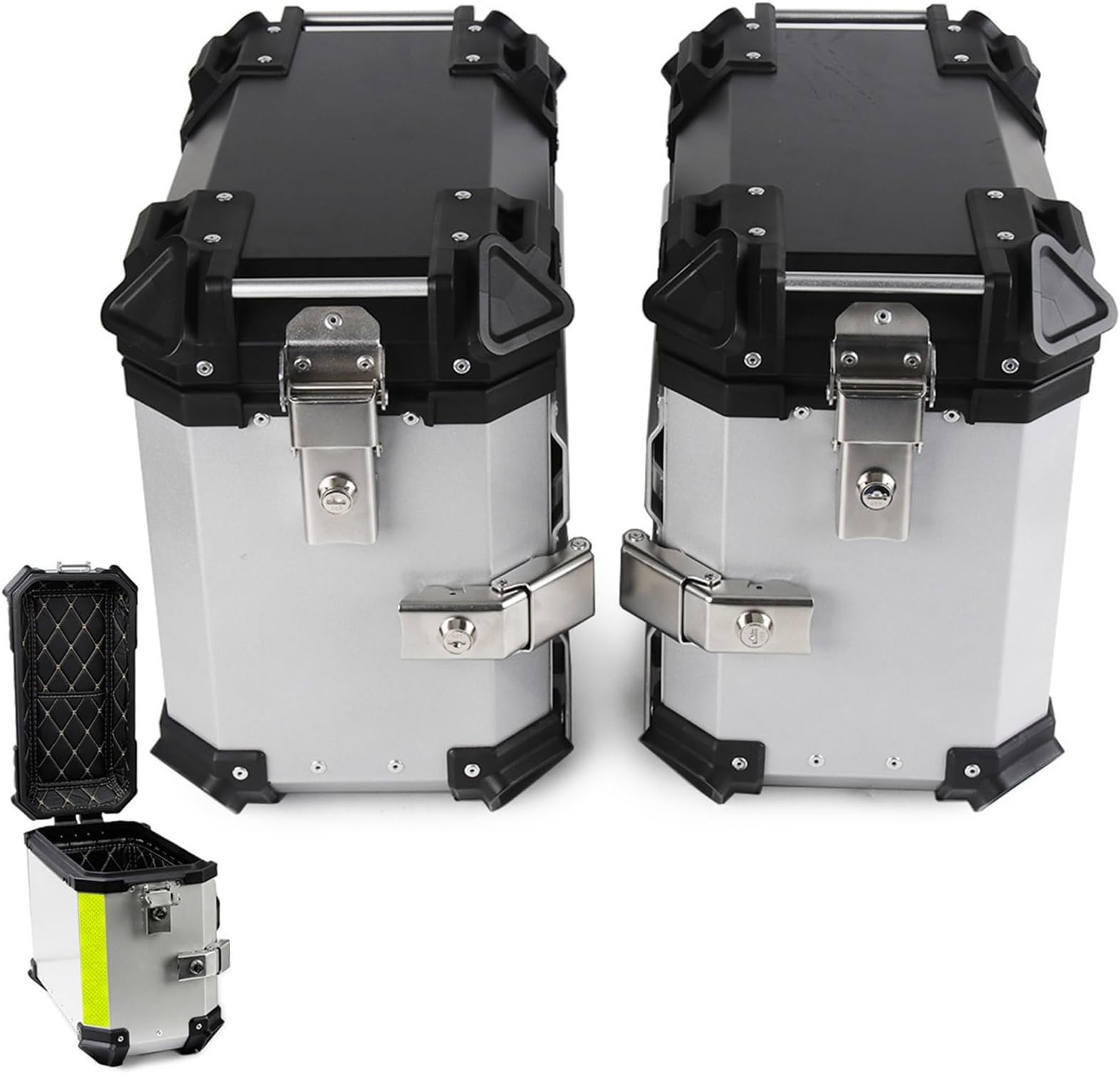 Amazon.com: VUSNPL Side Cases - Black Hard Saddlebags for Motorcycle ...