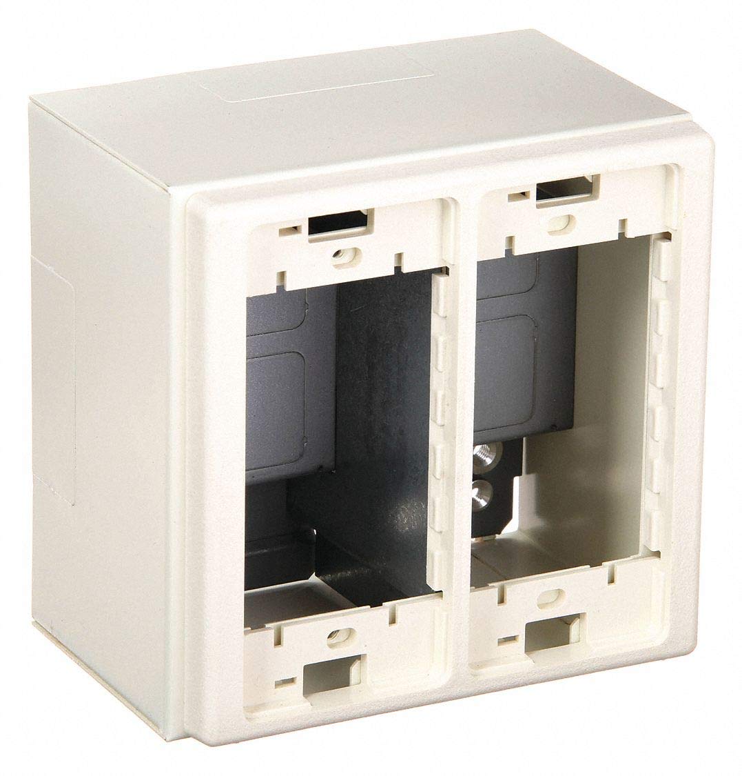 Wiremold V2444D-2A V2400D Steel 2-Gang Divided Device Box, 1" x 1" x 1 ...
