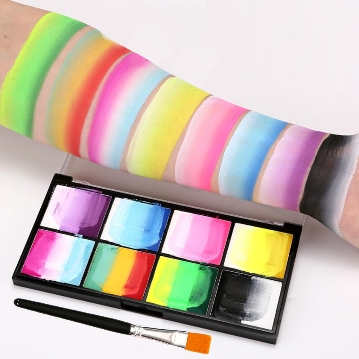 KARLOR Face Paint Palette, 24 Colours with Brush, Face Paint, Make-Up ...