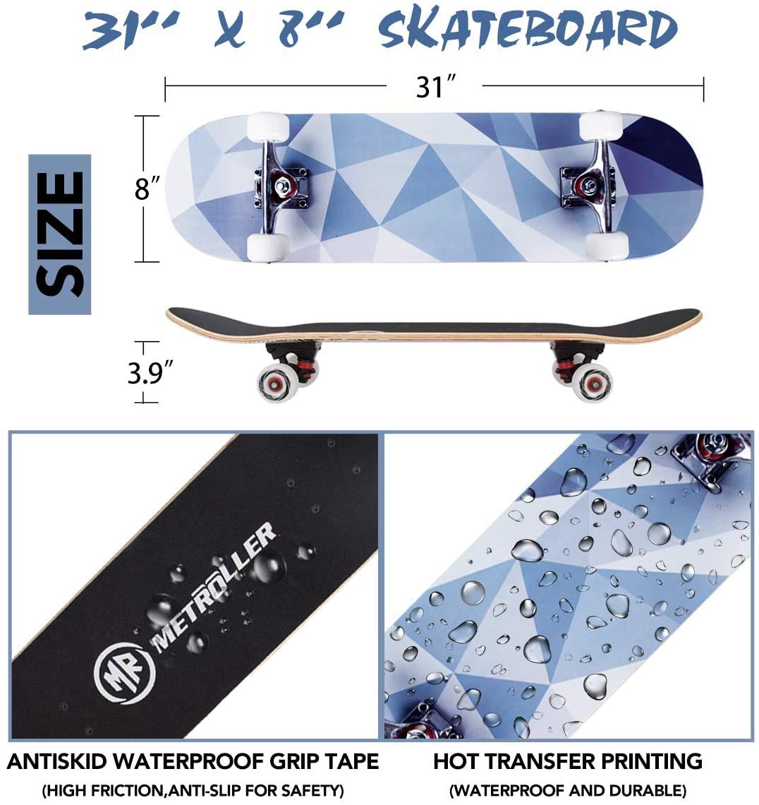 Snapklik.com : Skateboards For Beginners,31 X 8 Complete Standard Skate ...