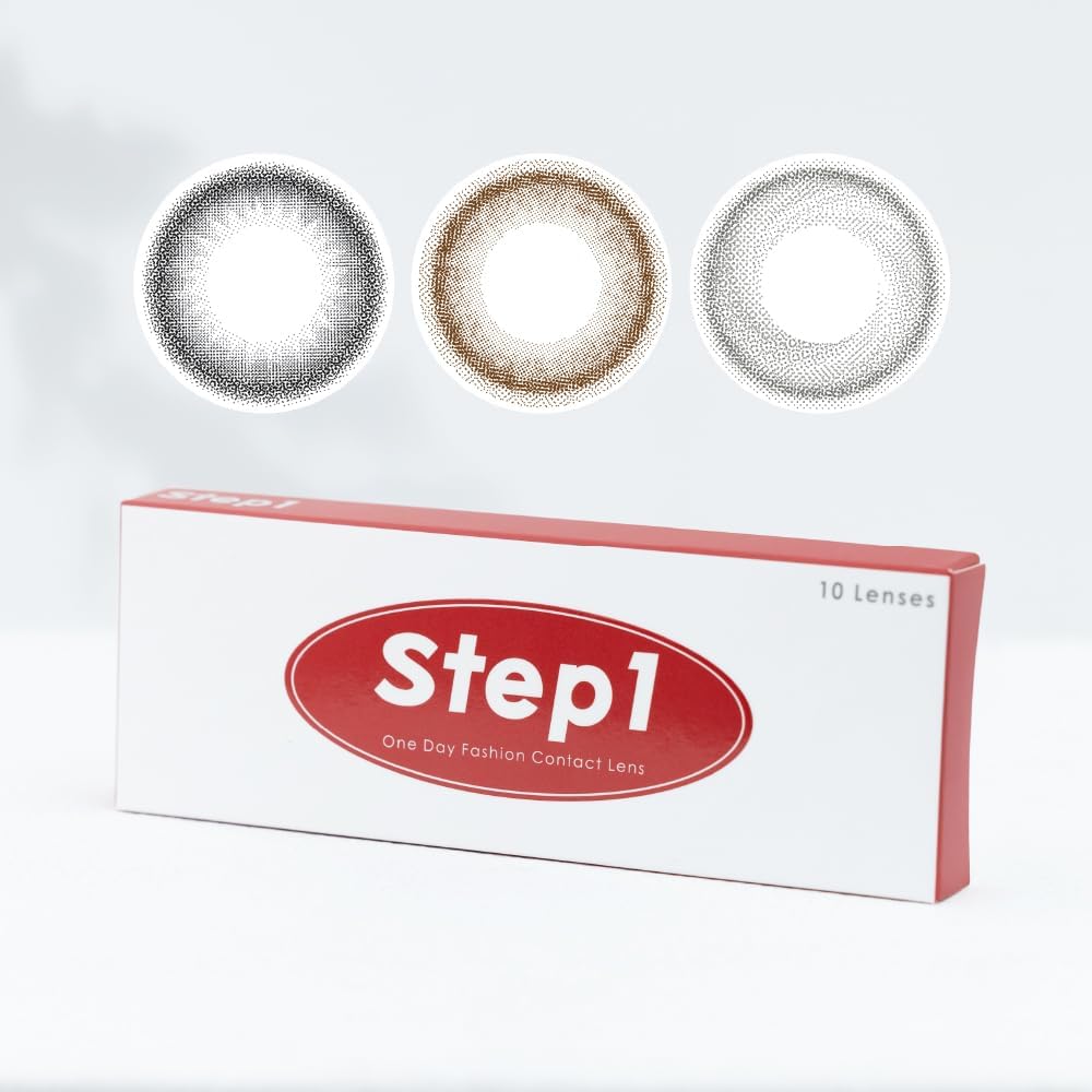 Amazon | 【返金保証】 カラコン ワンデー Step1 アメリカングレー -7.00 女性用 男性用 トリンドル瑠奈 中瀬古隆誠 | Step1 | ソフトコンタクトレンズ