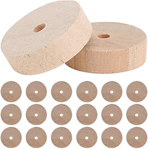 Amazon.com: SOLUSTRE 20pcs Miniature Wooden Car Wheels Wood Wheels for ...