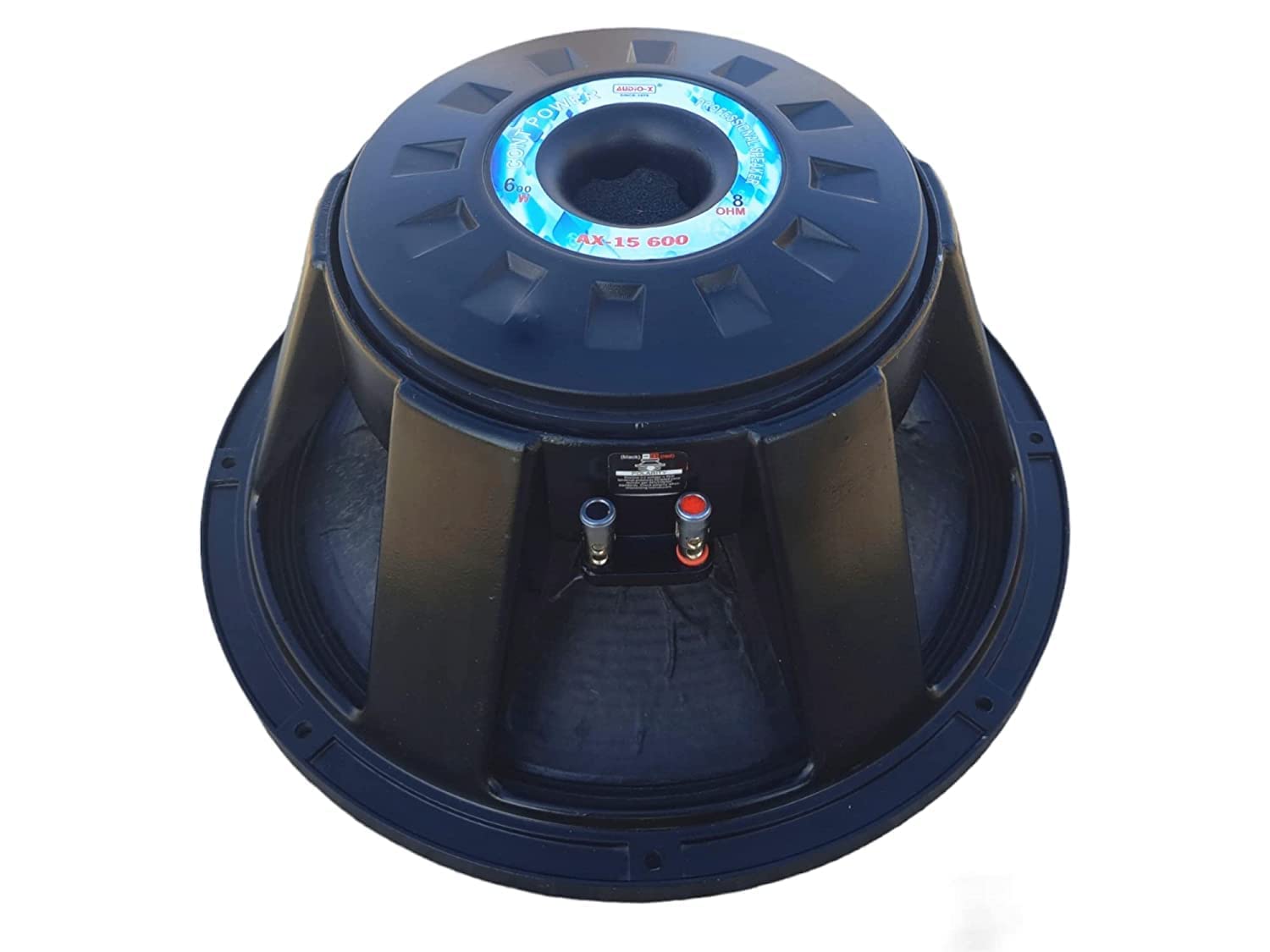 AUDiO-X AX-15-600, 600w RMS with 8 OHM Dj Auxilliary Speaker with Dual ...