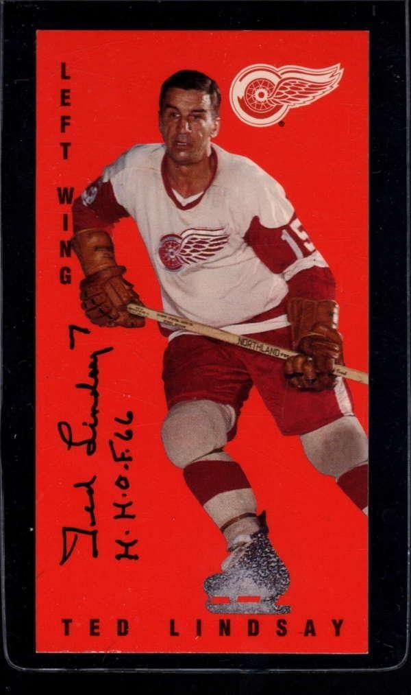 1994 Parkhurst Tall Boy Ted Lindsay Authentic On Card Autograph ...
