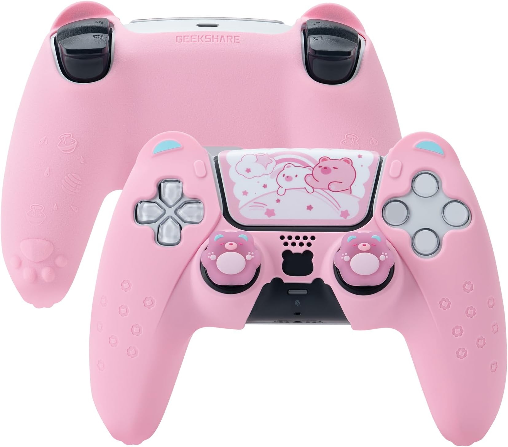 PlayVital Cute Demon Controller Silicone Case for ps5, Kawaii ...