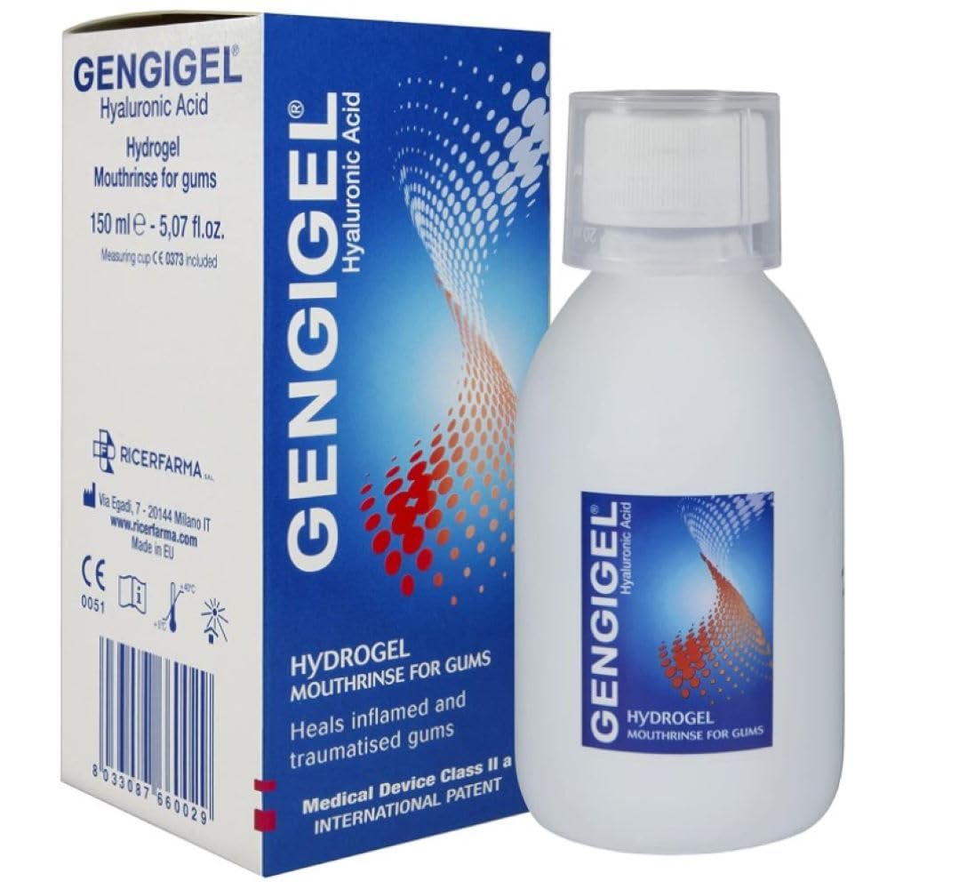Amazon.com : Gengigel Hyaluronic Acid Mouthrinse (150 ml), Oral Care ...