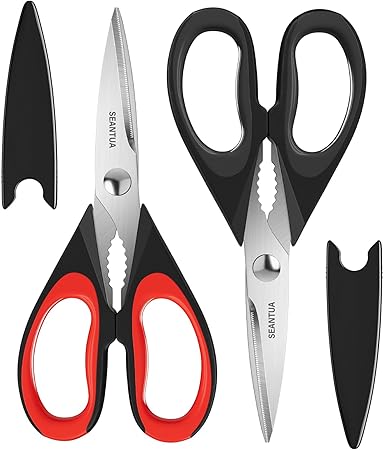 2-Pack Kitchen Scissors All Purpose, Heavy Duty Kitchen Shears for Meat ...