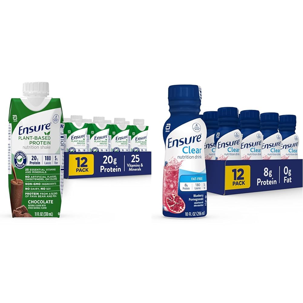 Amazon.com: Ensure 100% Plant-Based Vegan Protein Nutrition Shakes with ...