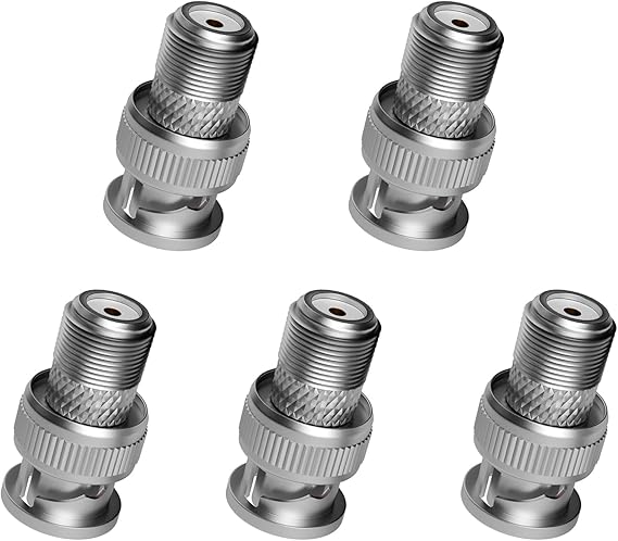 Amazon | F BNC 変換 コネクタ (5個) YITONGXXSUN 銅材質 BNCオス-Fメス 変換プラグ アダプタ 防犯カメラ 監視カメラ 同軸ケーブル CCTVなど 接続用 ...