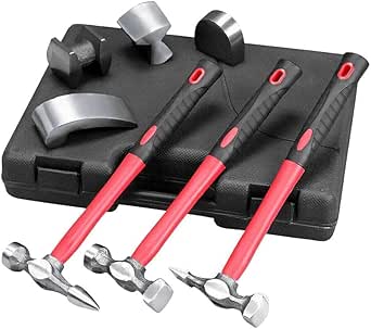 OZNALA 7PCS Car Body Repair Hammer Dolly Kit Auto Panel Beating Dent ...