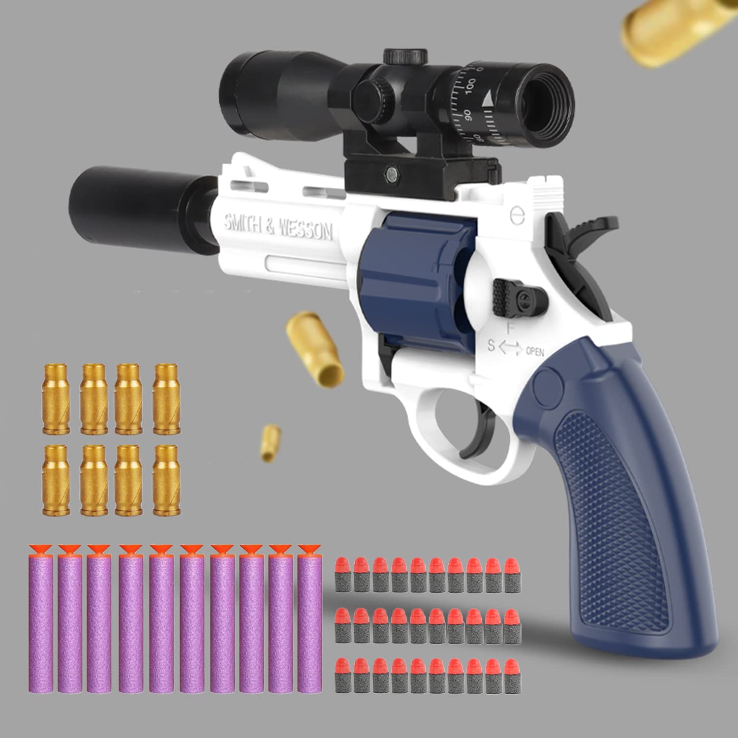 Buy Soft Bullet Revolver Toy , Shooting Target Battle, simulates Real ...