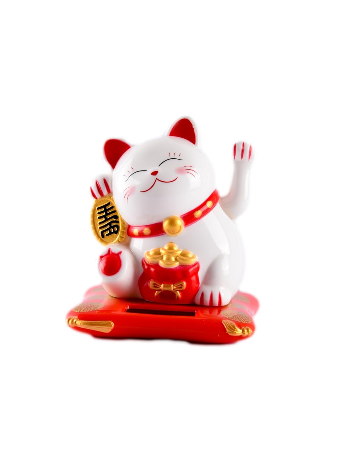 Solar Bobblehead Figure, Lucky Cat Figurine Statue for Car Dashboard ...