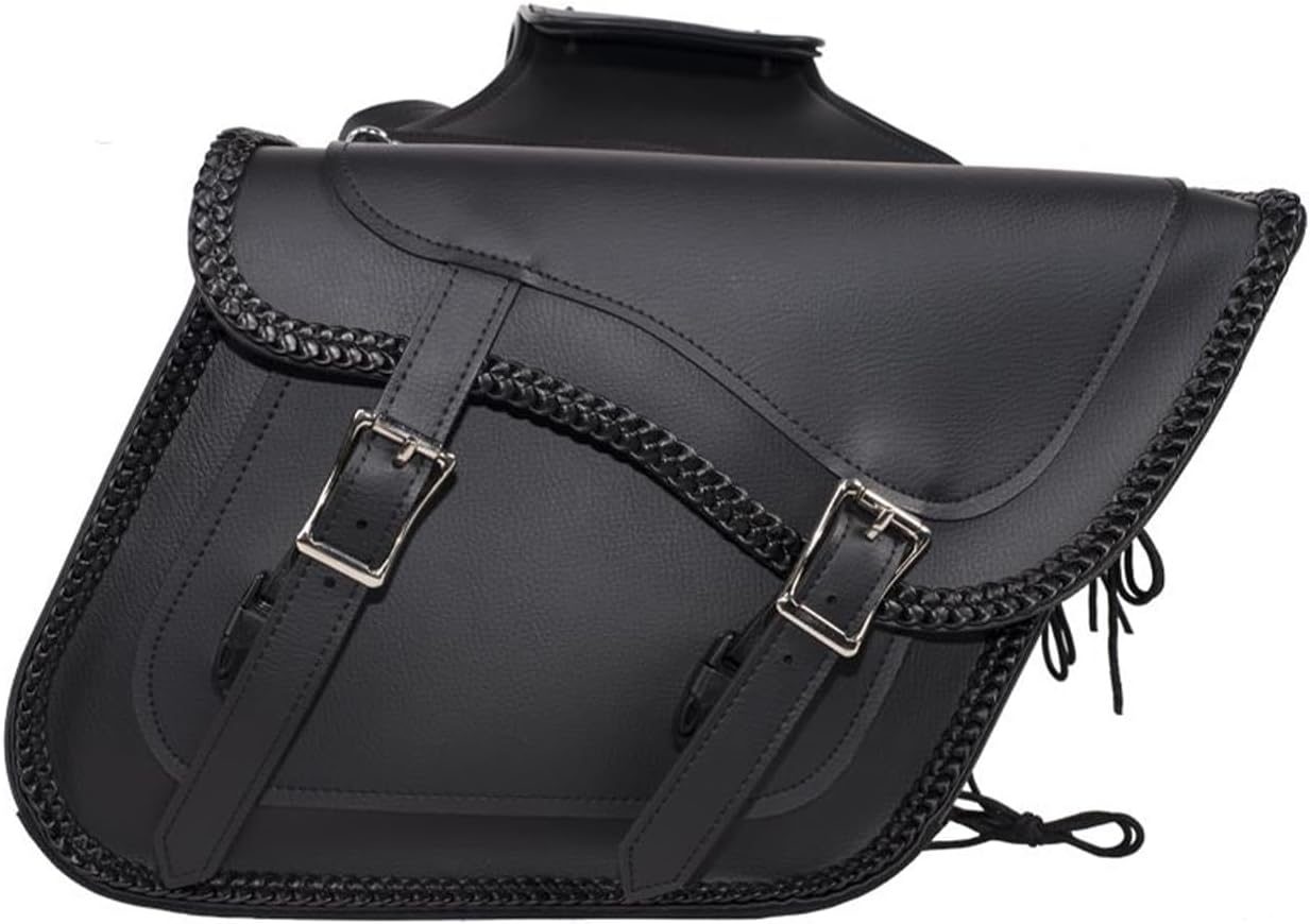 Amazon.com: RiderVibe Motorcycle Saddle Bags Leather Motorcycle Swing ...