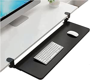 Amazon.com: MERAXI Keyboard Tray Under Desk Adjustable Height, Compact ...