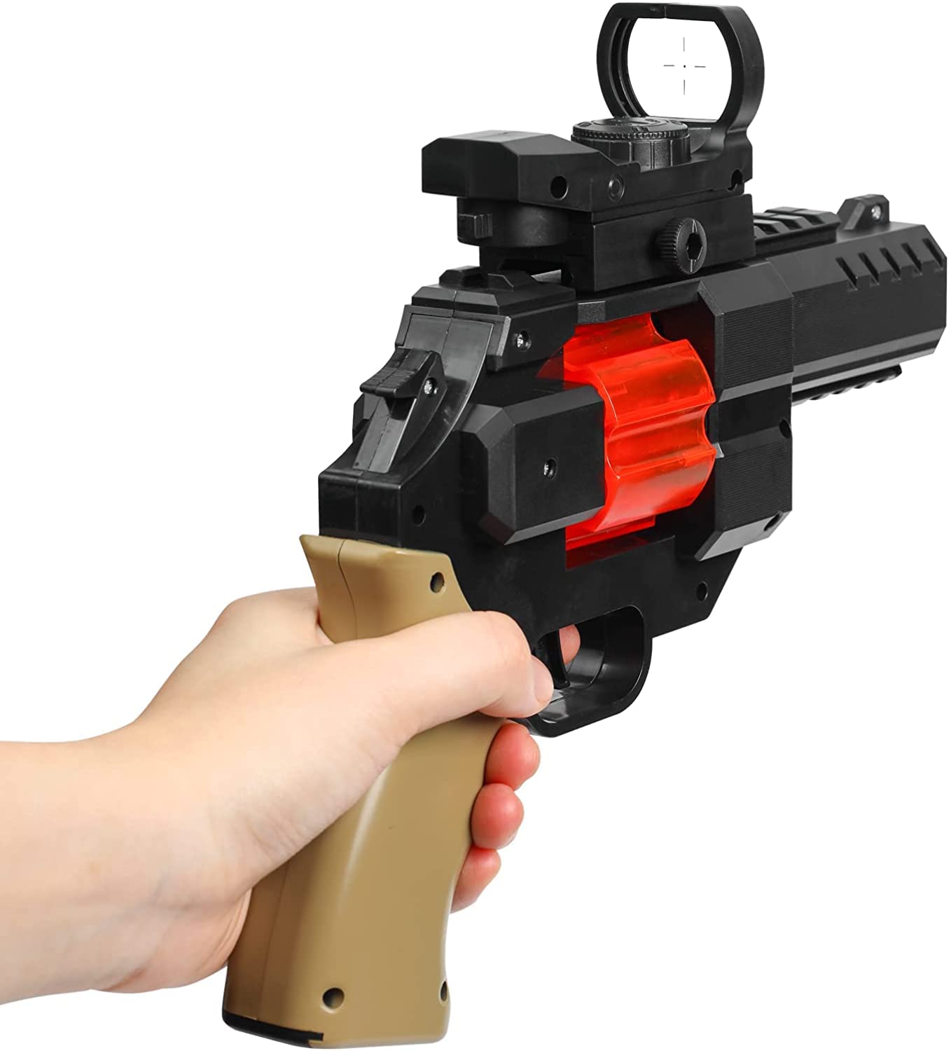 Buy B&K Electric Motorized Toy Revolver Foam Shooting Gun, Soft Foam ...