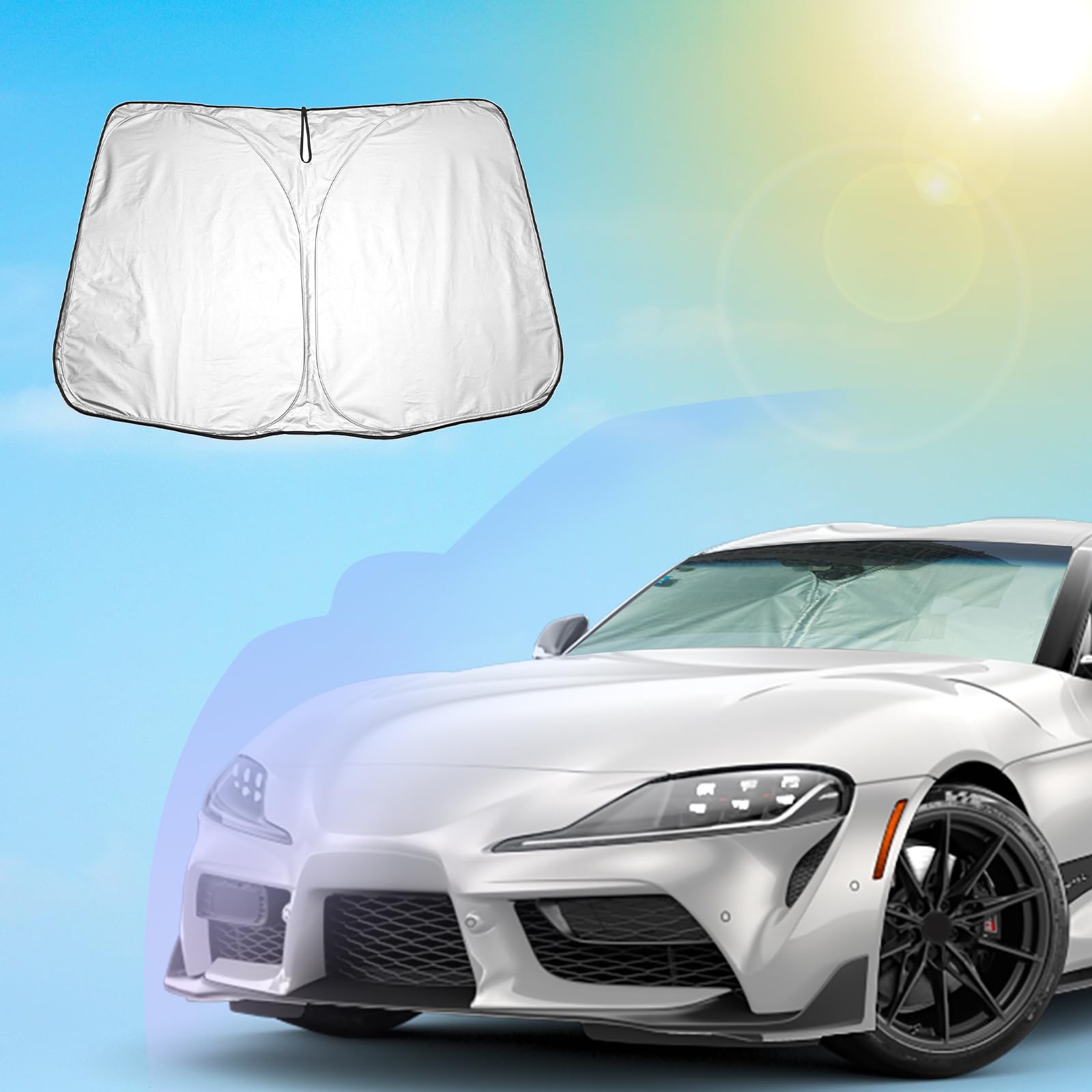 Snapklik.com : For 2021-2025 Toyota GR Supra Windshield Sunshade For ...