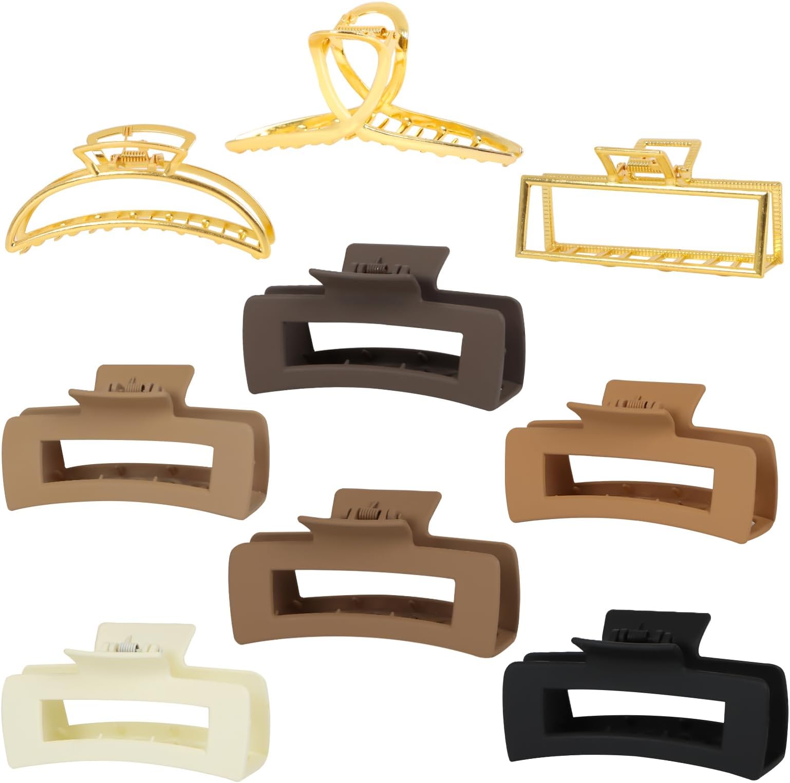 Amazon.com : 12 Pcs Rectangle Clips, Accessories for Women and Girls ...