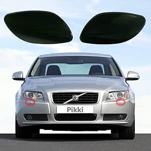 Amazon | Pikki フロントバンパー ヘッドライトウォッシャーノズルジェットカバーキャップ ボルボS80 2007-2013用 ...