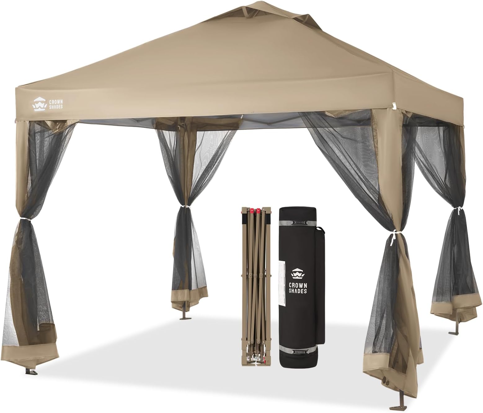 Amazon.com : Canopy Tent with Mosquito Netting, 10x10 Pop Up Gazebo ...