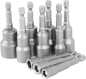 10pcs Magnetic Hexagonal Sockets Set 6-19mm Magnetic Socket Adapter Set ...