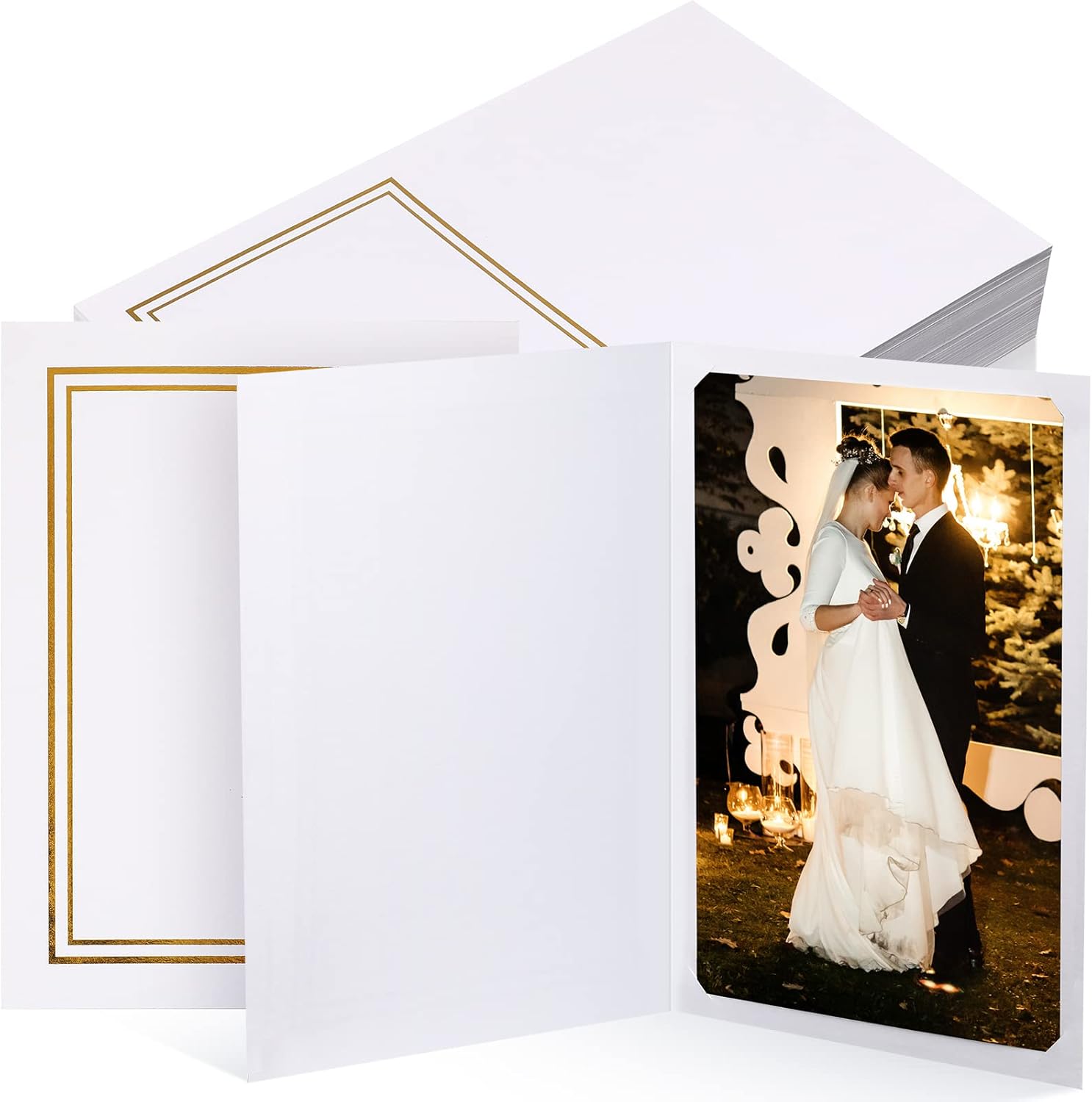 Amazon.com: Fainne 100 Pcs Photo Folders for 4x6 or 5x7 Pictures Photo ...