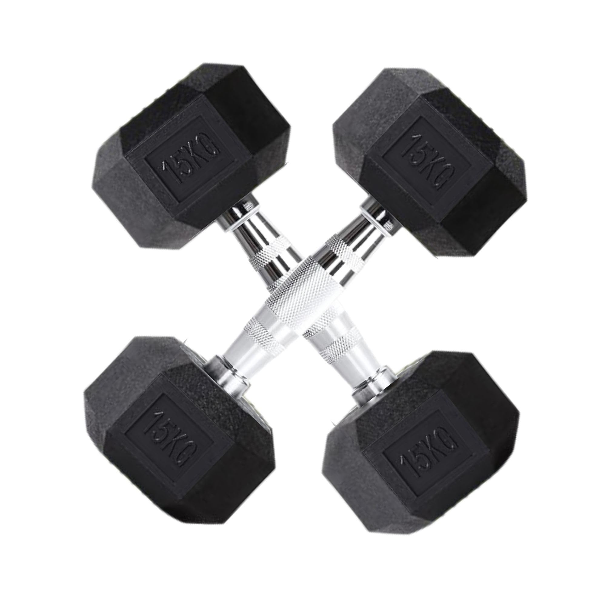 Buy VAQUITA Professional Rubber & Hexa Coated Round Bouncer Dumbbell ...