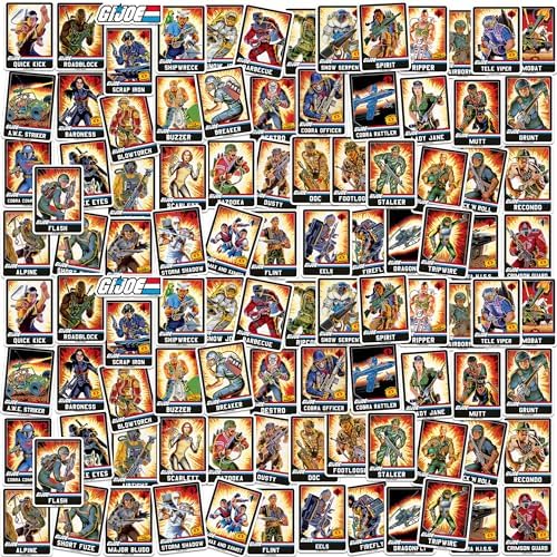 Amazon.com: G.I. Joe Retro Card 100ct Vinyl Large Deluxe Stickers ...