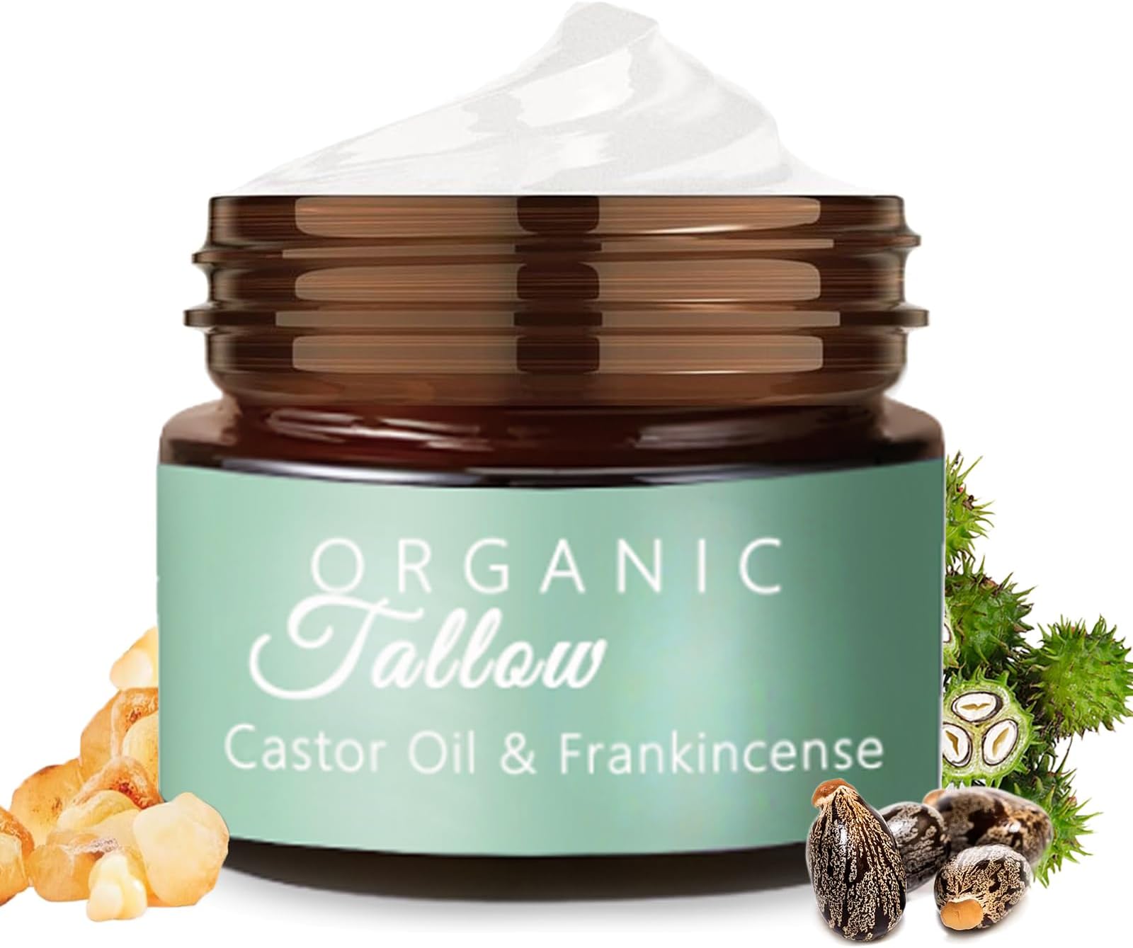 Amazon.com: Grass-fed Beef Tallow with Frankincense Oil & Castor oil ...