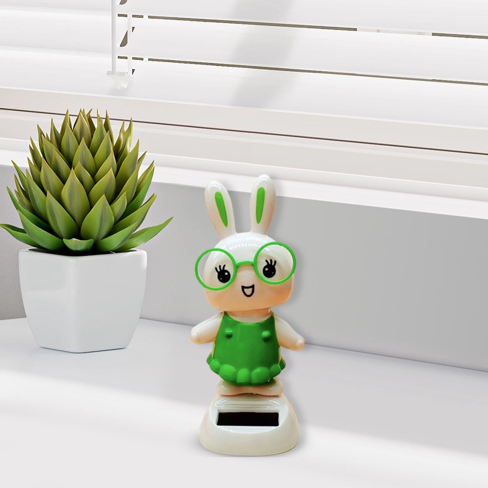 Shaking Head Doll Solar Powered Dancing Easter Bunny | Car Dashboard ...
