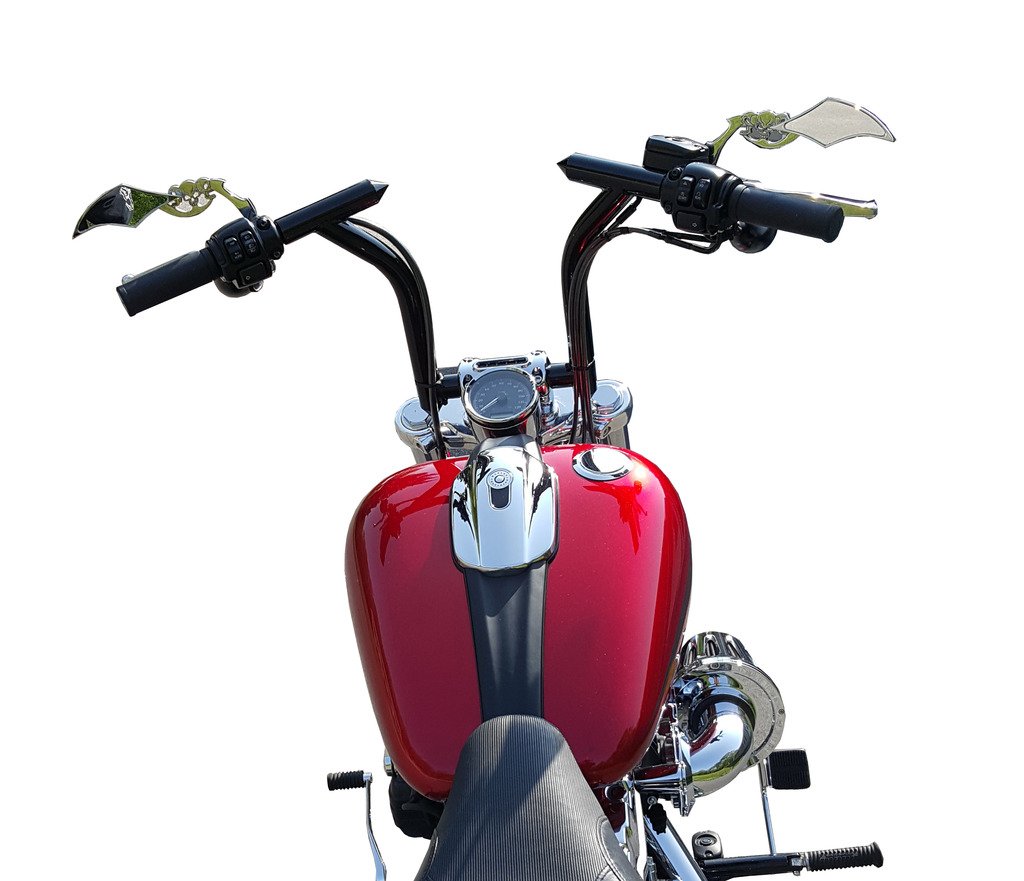 Custom Harley Breakout Handlebars 1.5 Inch Stealth Riser Extensions