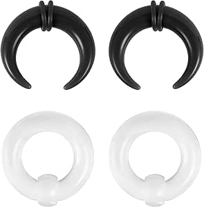 Amazon.com: ZS 2 Pairs Acrylic Septum Taper Pincher Ring, 12G 10G 8G 6G 4G 2G 0G Buffalo ...
