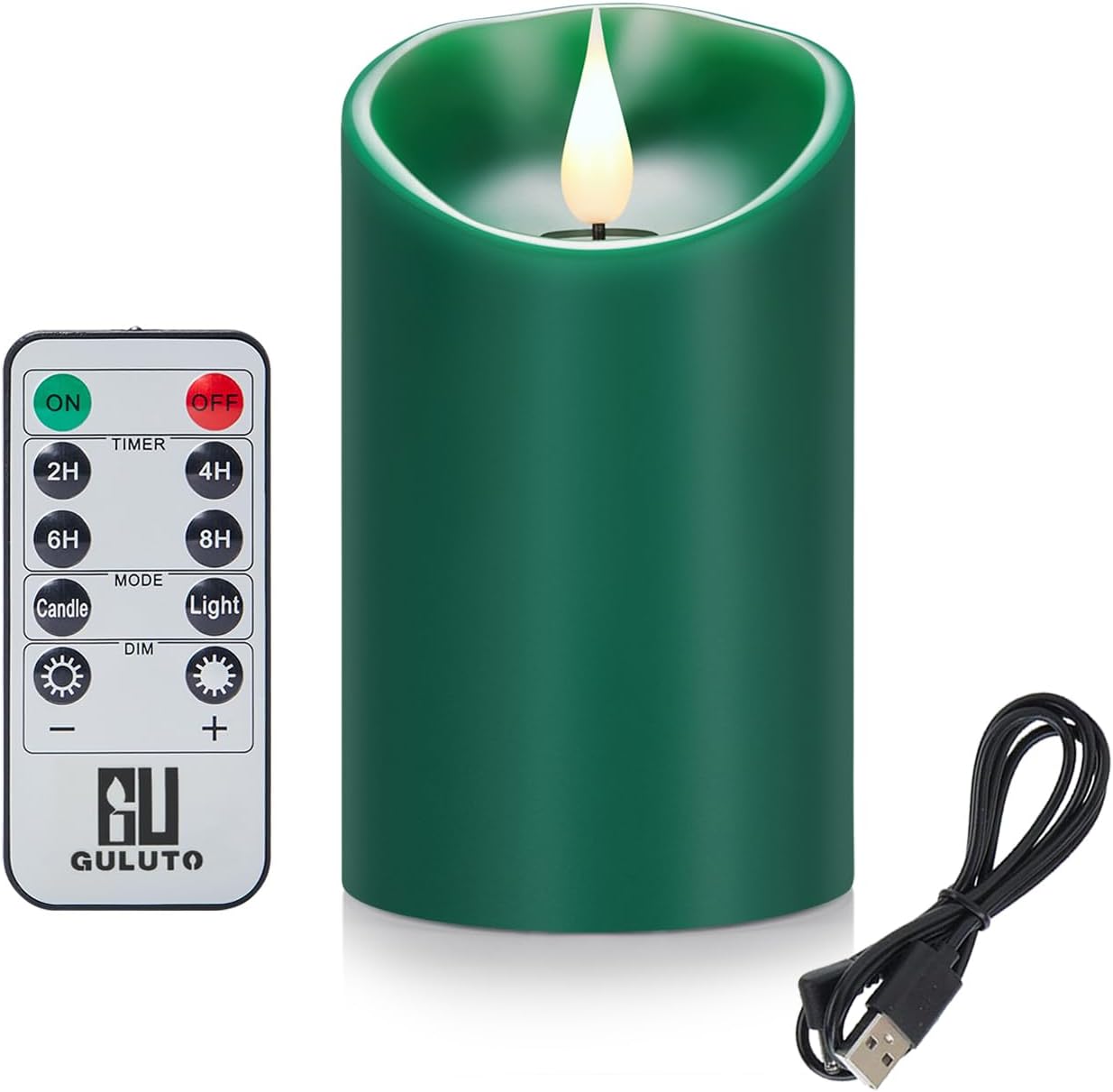 Amazon.com: Guluto Rechargeable Flameless Candles with Remote, Led ...