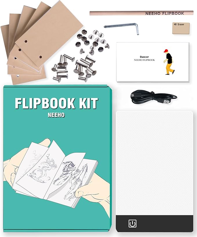 Amazon.com: Flip Book Kit, Neeho Flipbook Kit with Light Pad for ...
