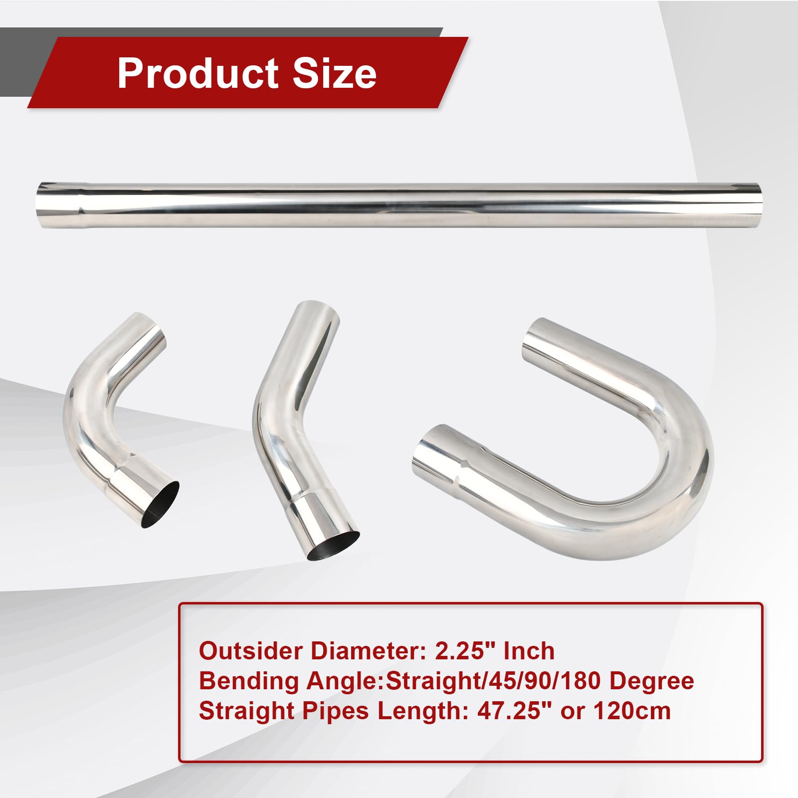 Snapklik.com : BIGREAT 2.25 Inch DIY Custom Mandrel Exhaust Pipe Tube ...