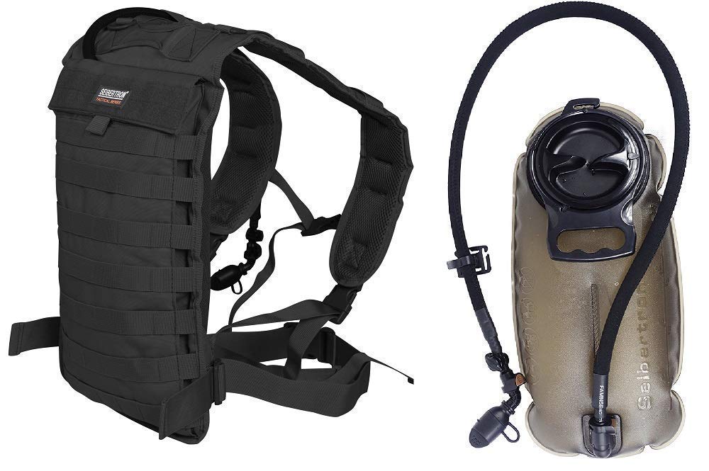 Amazon.com: Seibertron Hydration Carrier Pack Black and 2.5 Liter Water ...