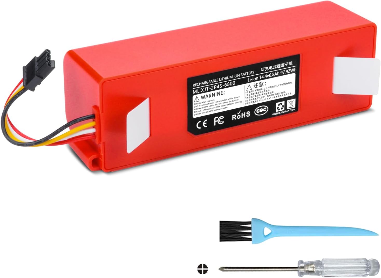 Amazon.com: 6800mAh Vacuum Cleaner Battery Replacement for Xiaomi Mijia ...