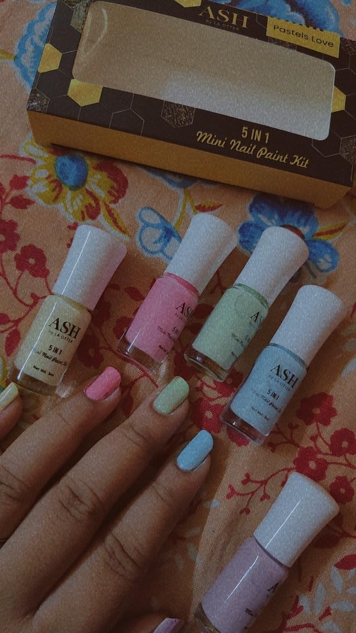 Buy ASH Mini Nail Paint Kit 5 in 1 Pastel love Online at Low Prices in ...