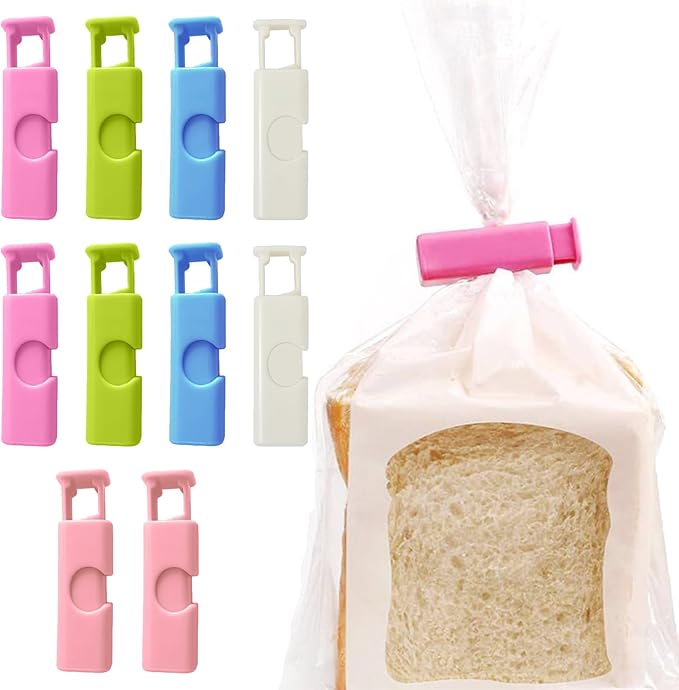 Amazon.com - Zlongron Bread Bag Clips - Airtight, Easy to Use Squeeze ...