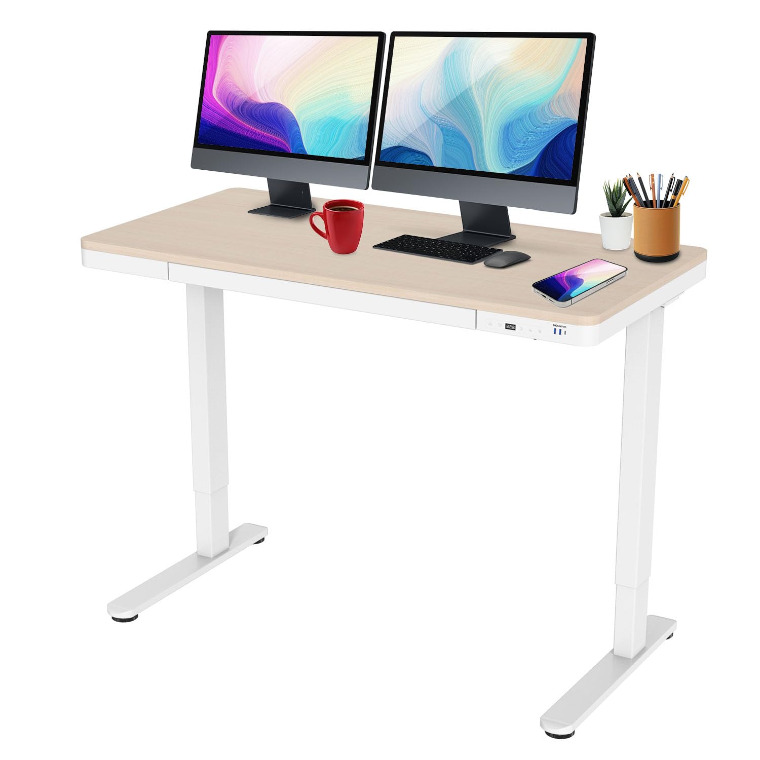 Amazon.com: Mount-It! 47.2" Wide x 28.3" Deep Electric Height ...