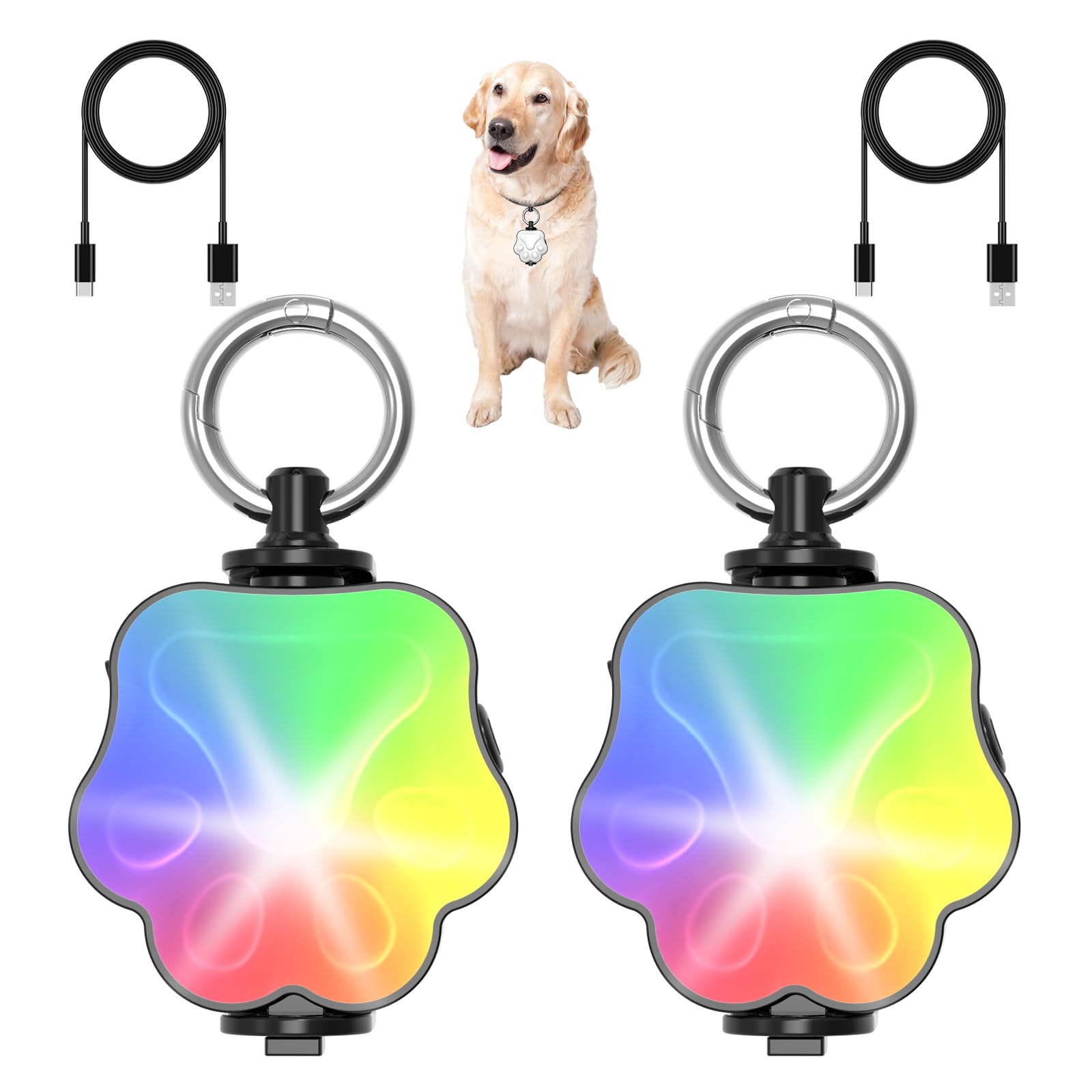 Amazon.com: Dog Collar Light, 4 Modes LED Dog Lights for Night Walking ...