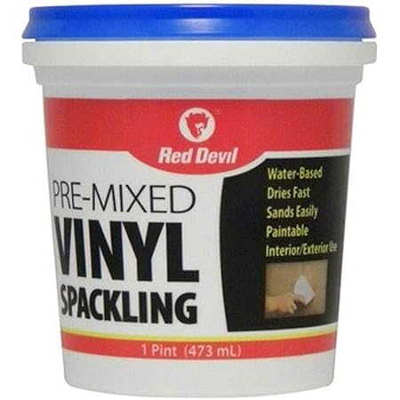 Amazon.com: Red Devil 0534 Pre-Mixed Vinyl Spackling, 1 Quart, Pack of ...