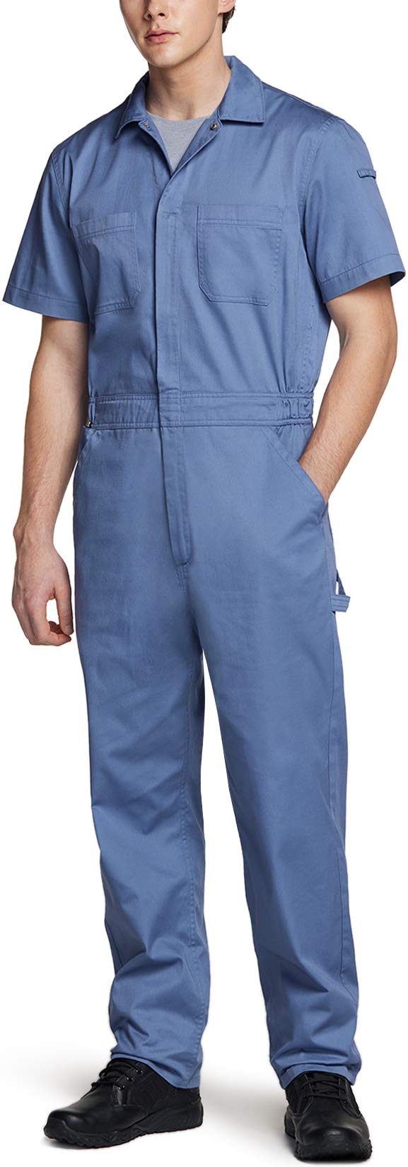 Snapklik.com : CQR Mens Zip-Front Coverall, Twill Stain & Wrinkle ...