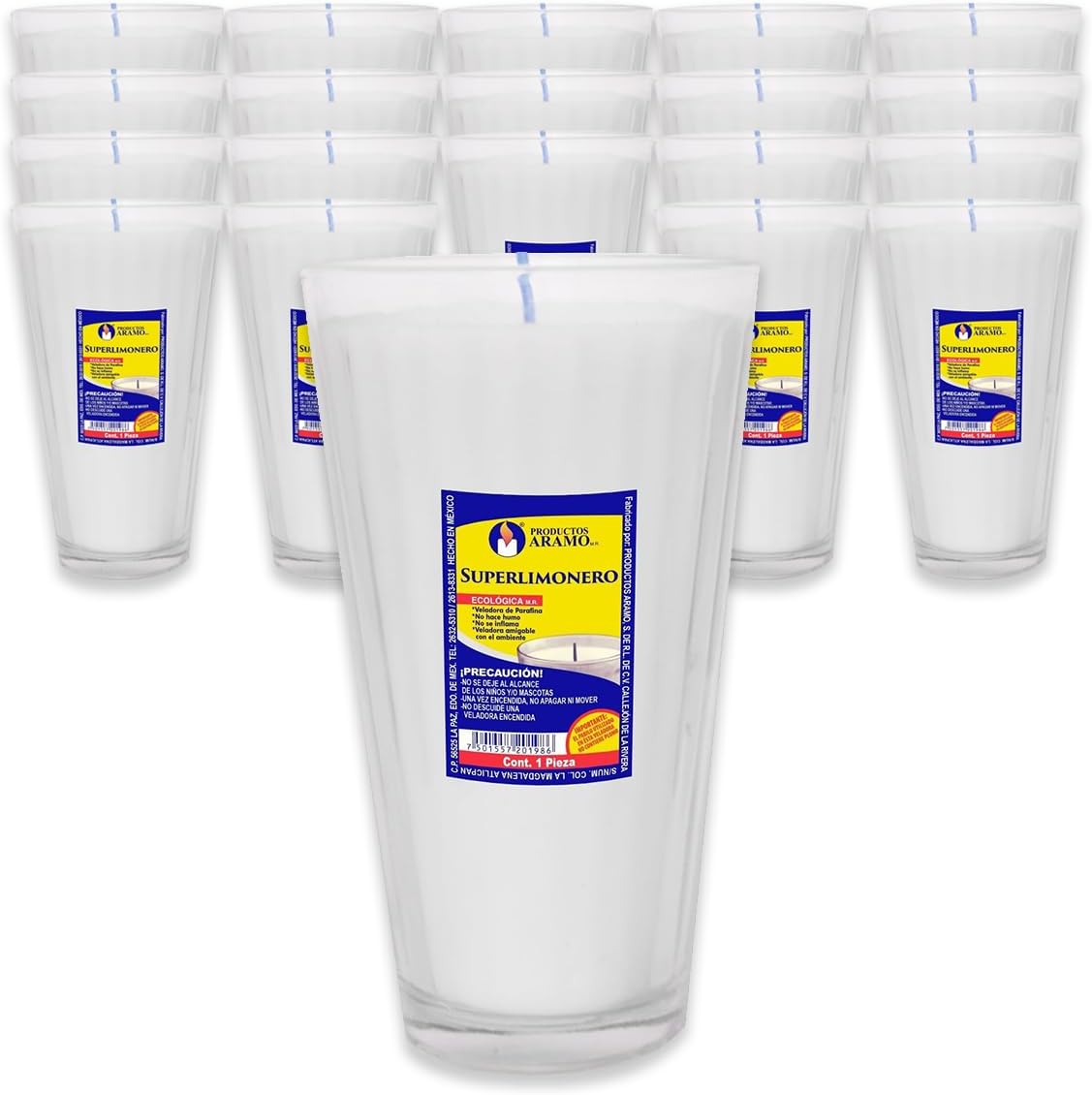 VELADORAS ARAMLUZ - Veladora Super Limonero en Vaso de Cristal | Pack ...