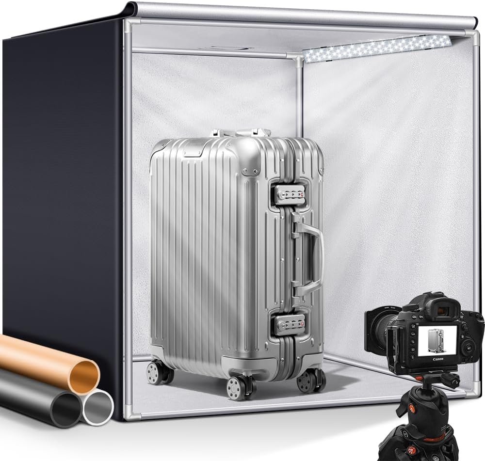 Caja de Luz de Estudio 80×80cm - Plegable, Cabina de Fotos, Kit Carpa ...