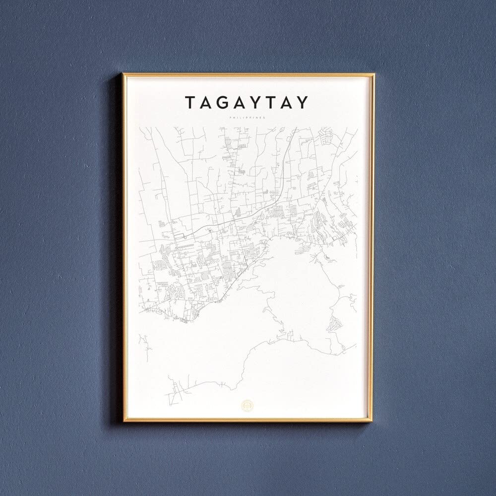 Tagaytay Philippines Tagaytay Map Tagaytay Print Tagaytay Wall Art ...