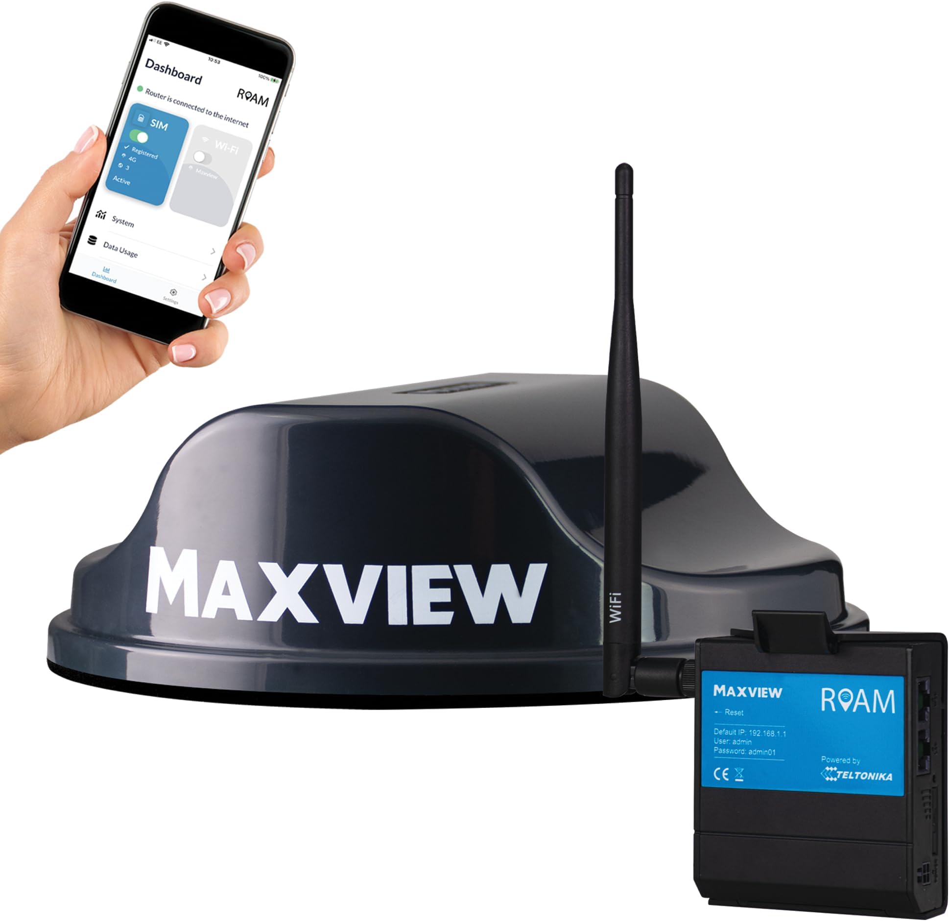 Maxview MXL050/G Roam Mobile 3G/4G Wi-Fi System for On The Go Internet ...